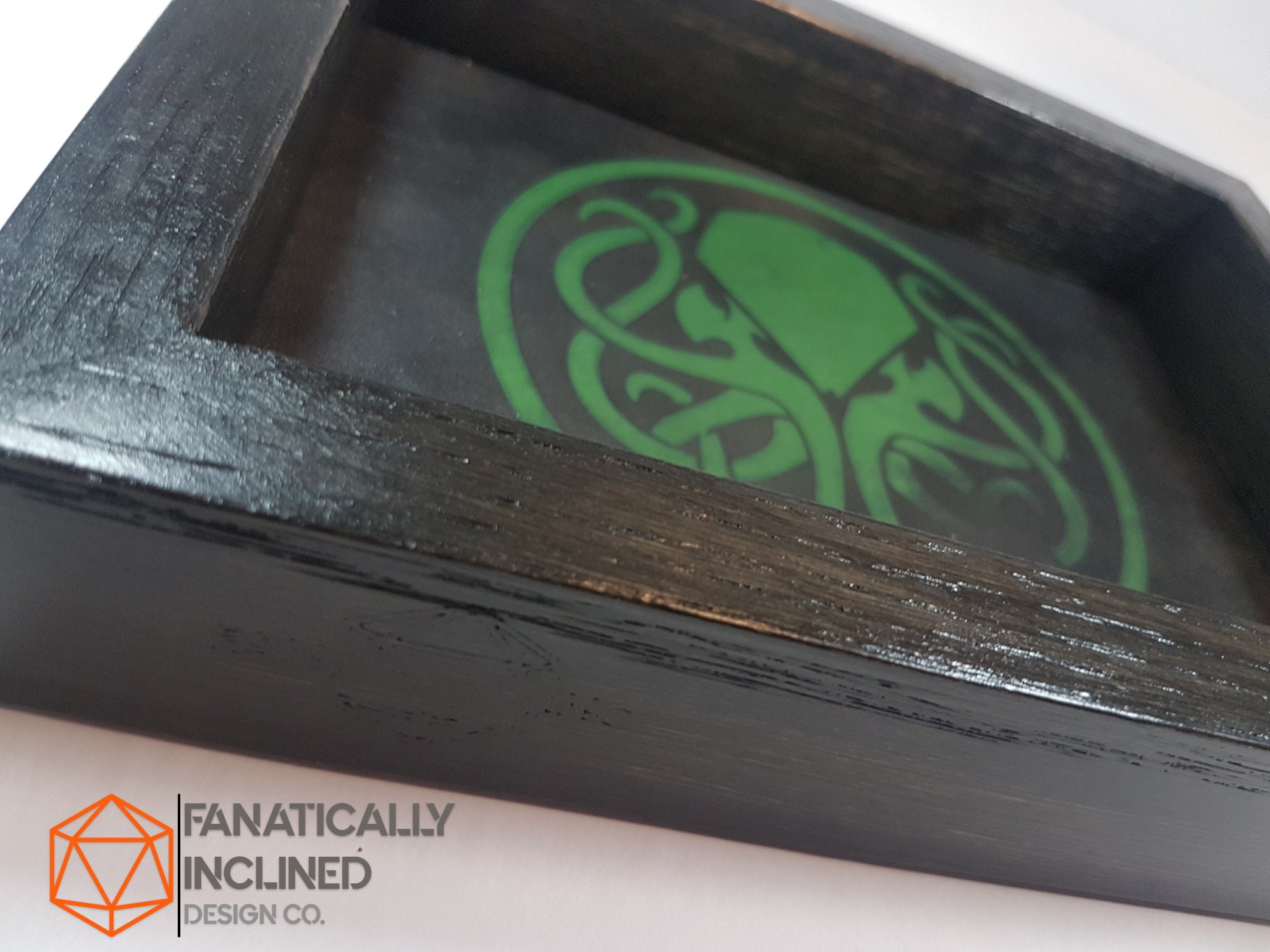 Cthulhu Wood Leather Oak Dice Tray EDC Valet Dnd Critical Role | Etsy