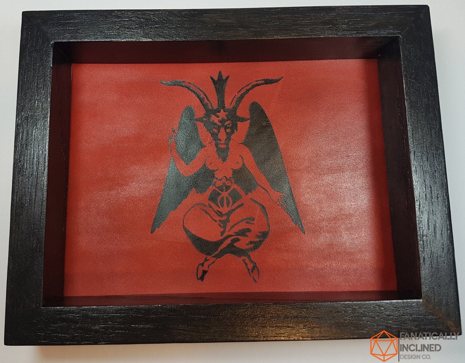 Baphomet Dnd EDC Valet Dice Tray Handmade Oak Leather Critical - Etsy