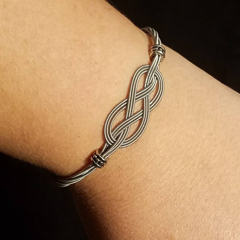 Guitar String Bracelet infinity bracelet Celtic knot love | Etsy