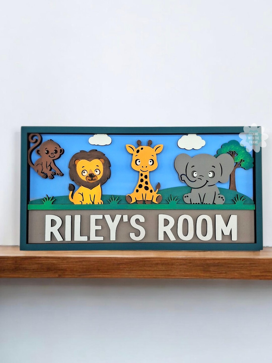 Safari Animals Door Sign / Jungle Bedroom Decor / Safari Nursery Decor ...