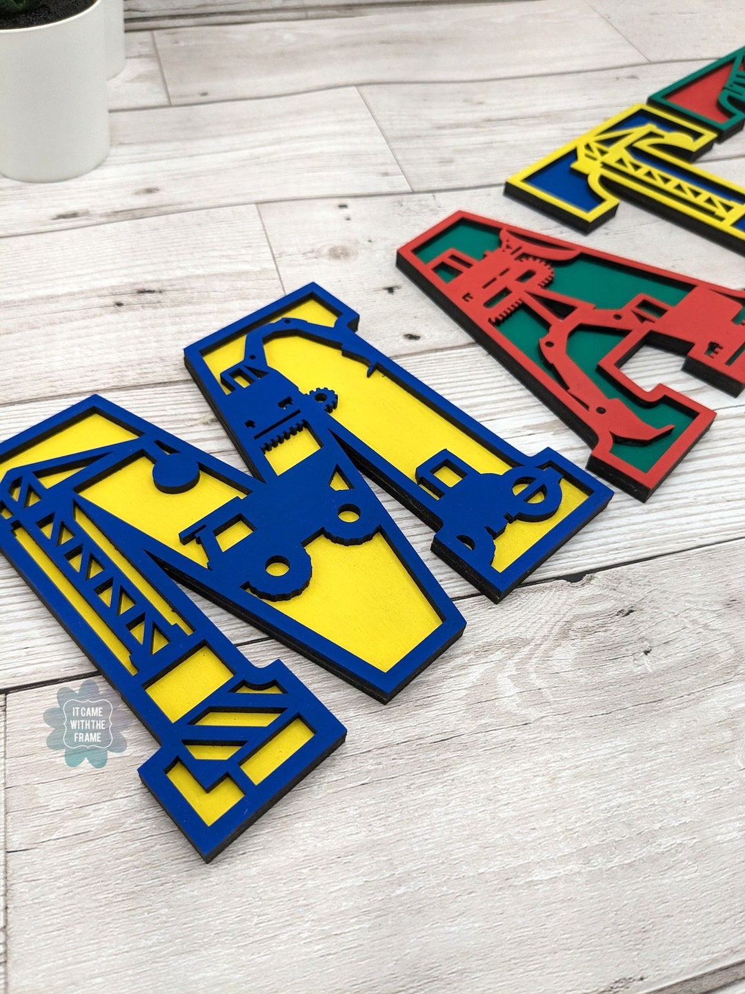 Construction Themed Letters / Construction Name Sign / Construction ...