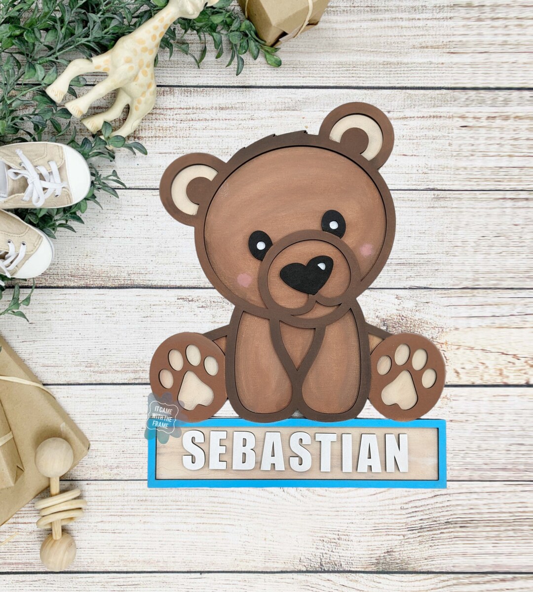Teddy Bear Nursery / Teddy Bear Nursery Decor/ Teddy Bear Name Plaque ...