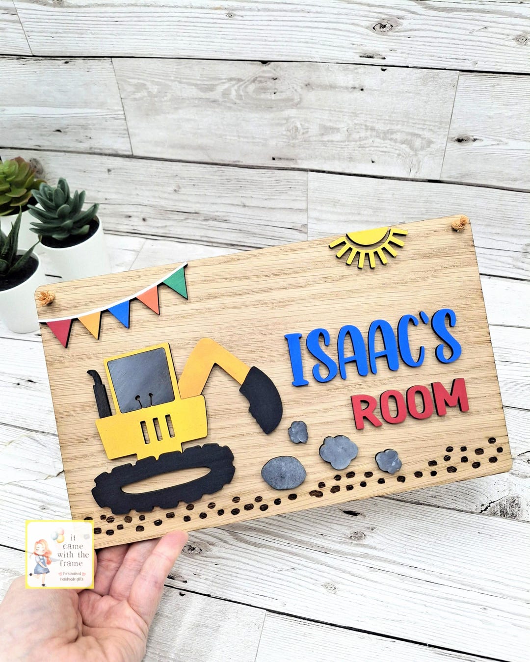 Digger Name Sign / Construction Door Sig / Digger Bedroom Decor ...