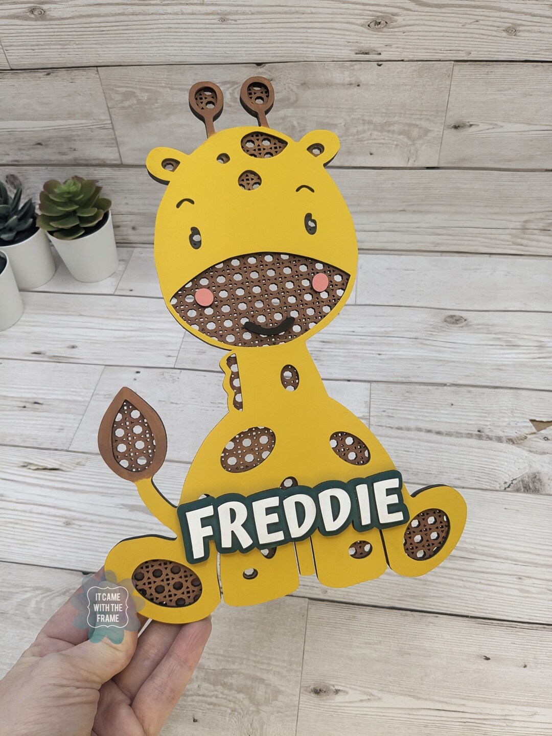 Giraffe Door Sign / Giraffe Name Plaque/ Safari Nursery Decor / Nursery ...