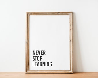 Never Stop Learning | Etsy