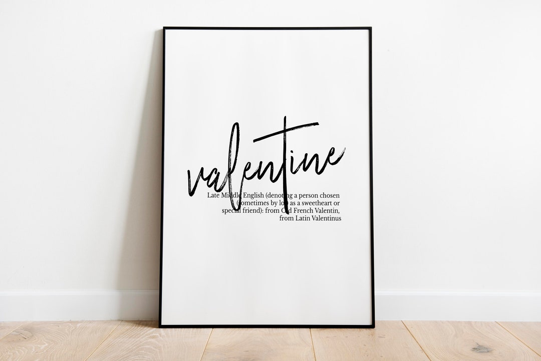 Valentine Definition Printable, Love Art, Married, Husband, Printable ...