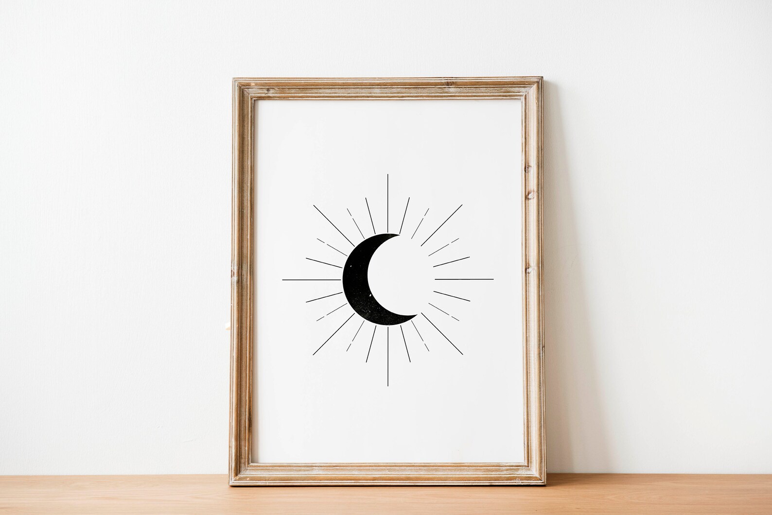 Minimalist Moon Digital Print Moon Poster Bedroom Art Home - Etsy