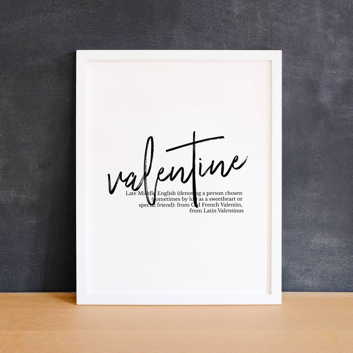 Valentine Definition Printable Love Art Married Husband - Etsy