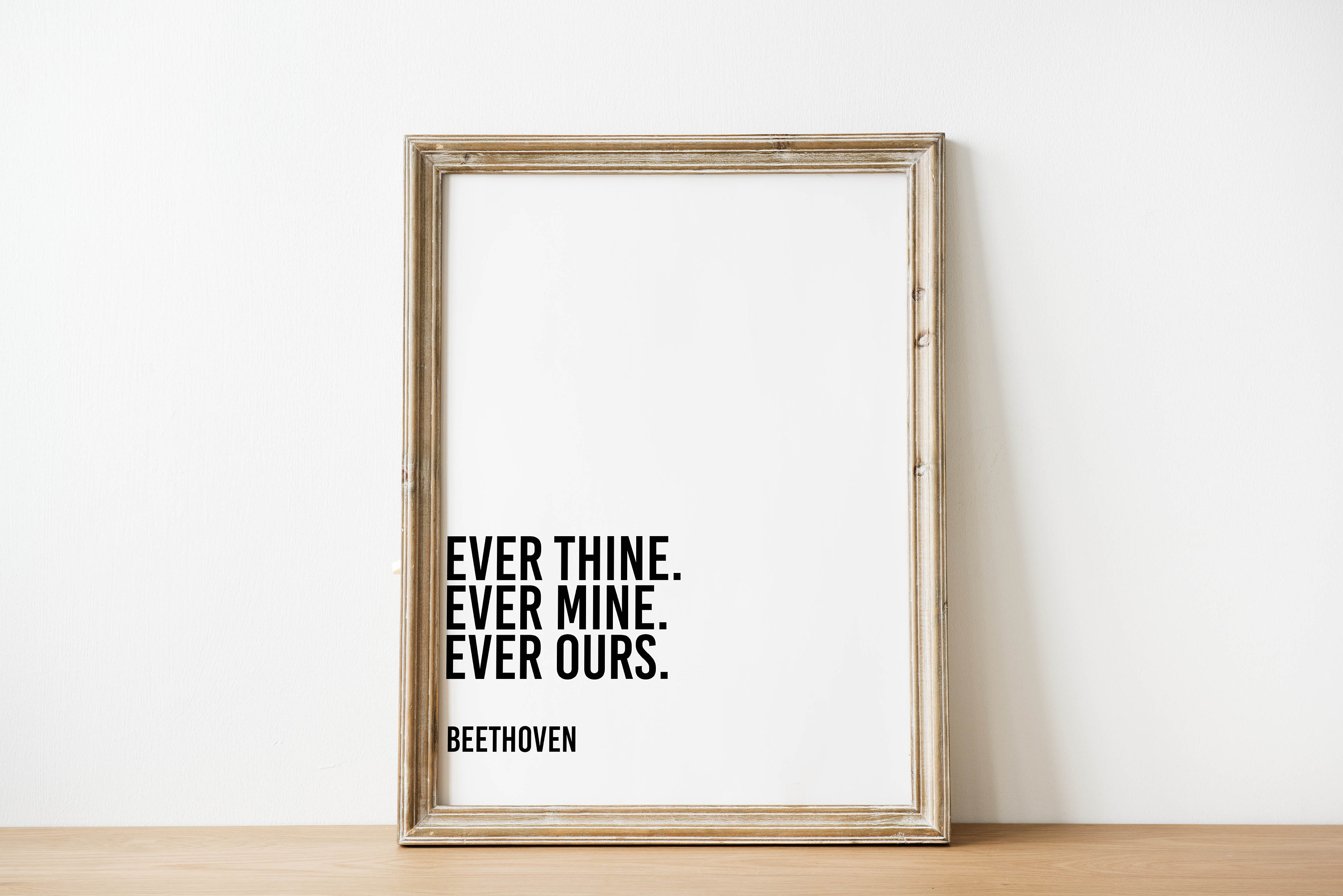 Ever Thine Ever Mine Ever Ours Beethoven Quote Love - Etsy