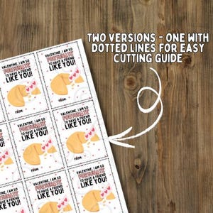 Fortune Cookie Printable Valentine, Class Valentines, Kids Valentine ...