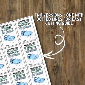You Croc My World Printable Valentine, Class Valentines, Elementary ...