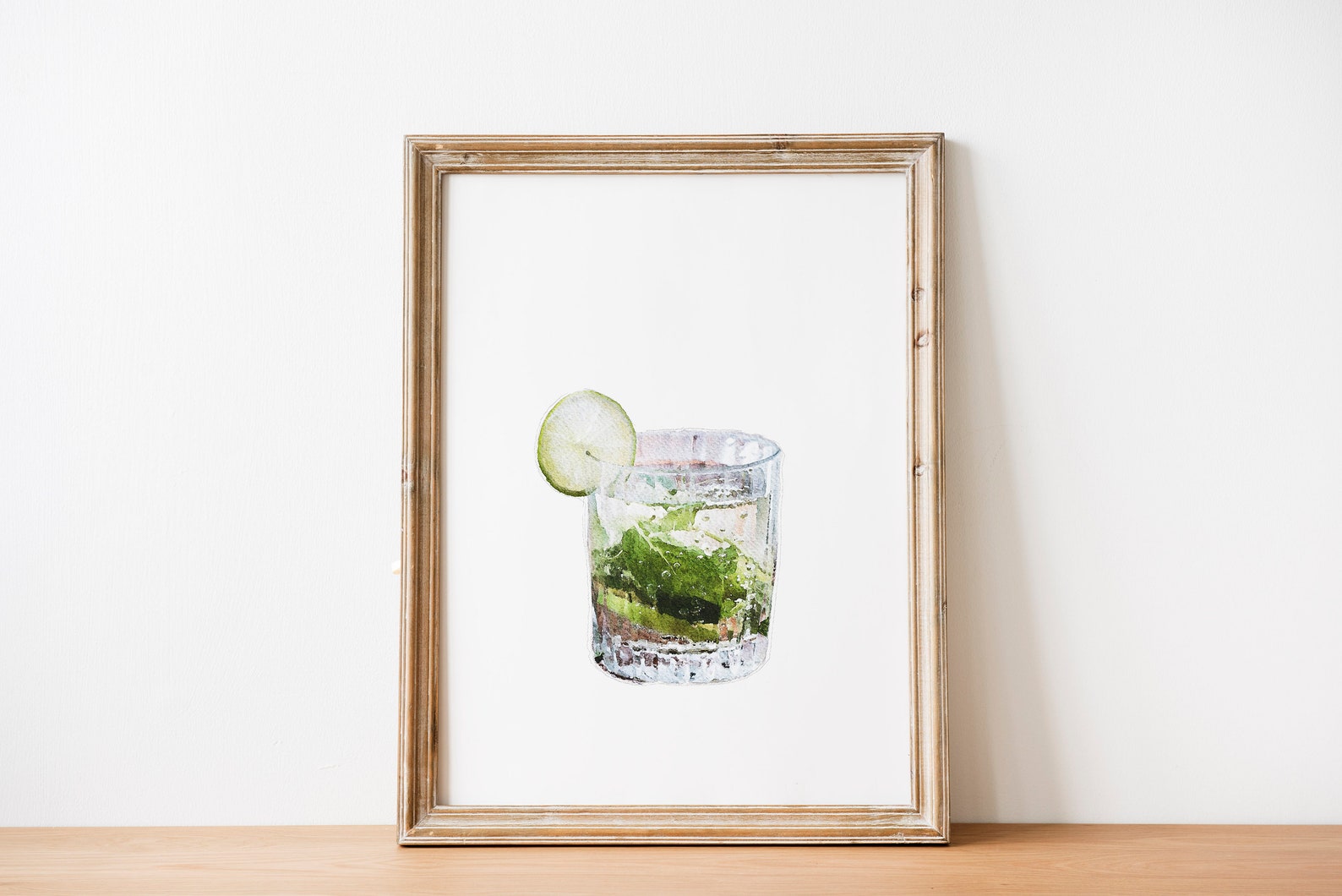 Mojito Cocktail Watercolor Print Cocktail Print Bar Art Bar - Etsy