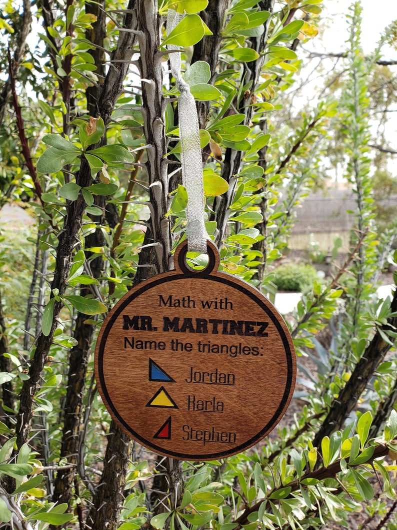 Math Teacher Gift, Name the Triangles, Option to Personalize Triangle ...