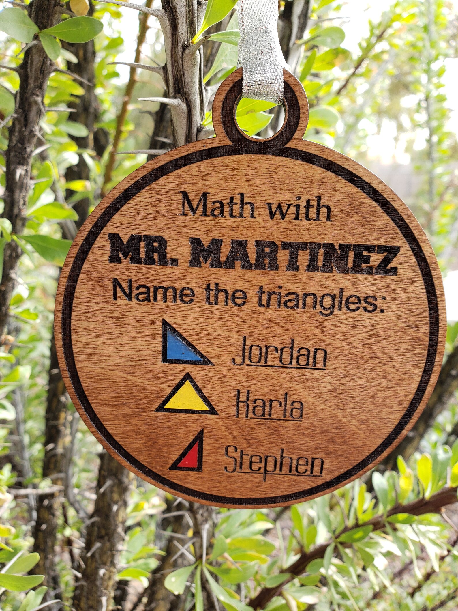 Math Teacher Gift Name the Triangles Option to Personalize | Etsy