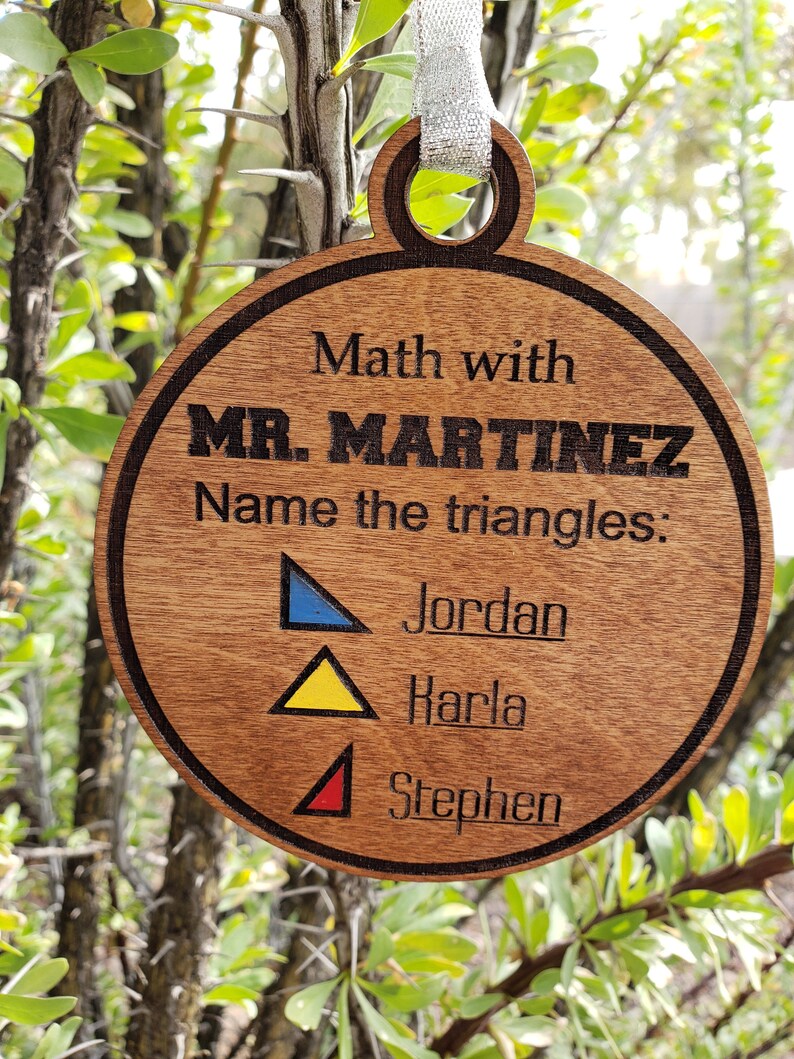 Math Teacher Gift, Name the Triangles, Option to Personalize Triangle ...