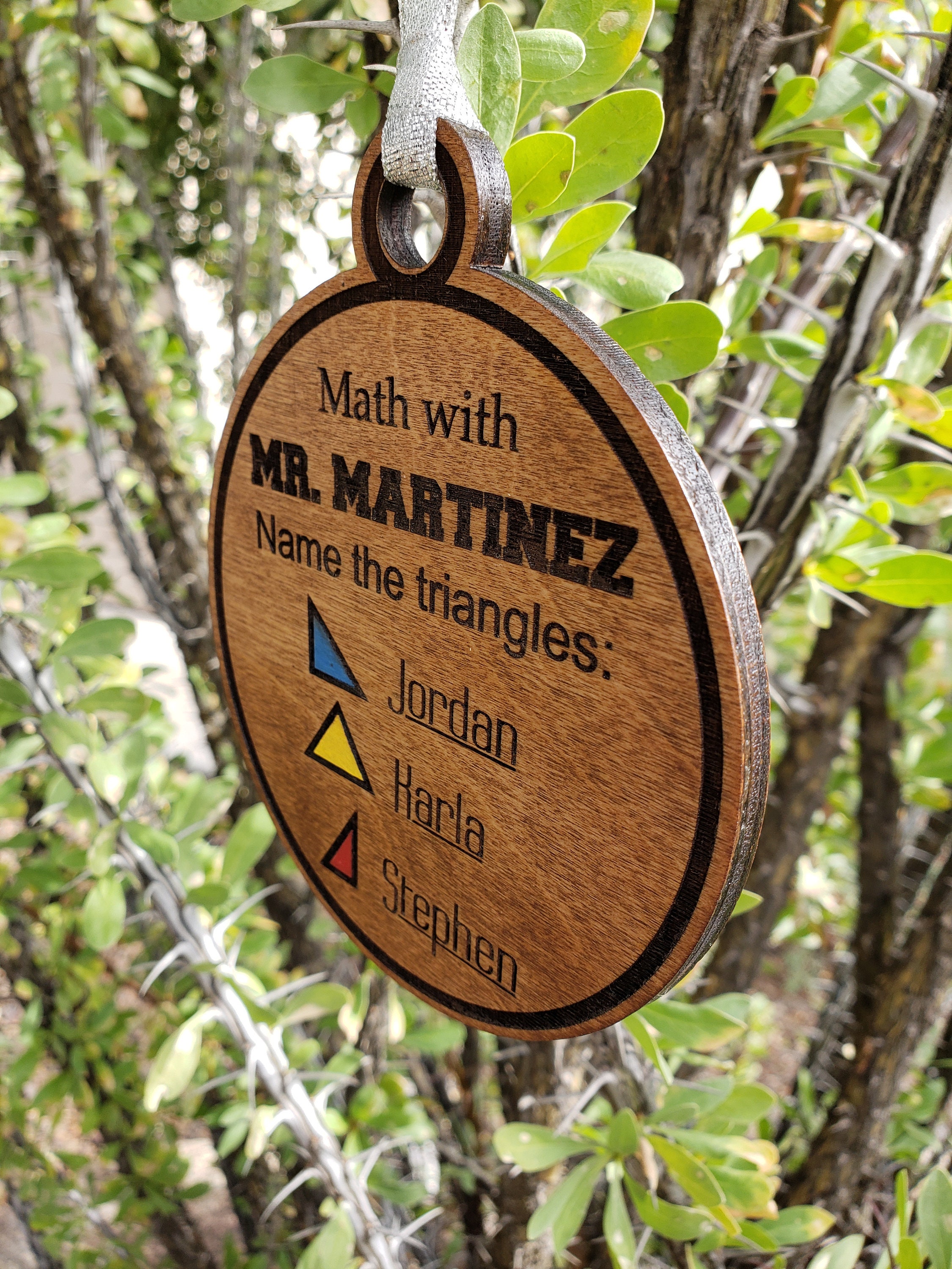 Math Teacher Gift, Name the Triangles, Option to Personalize Triangle ...