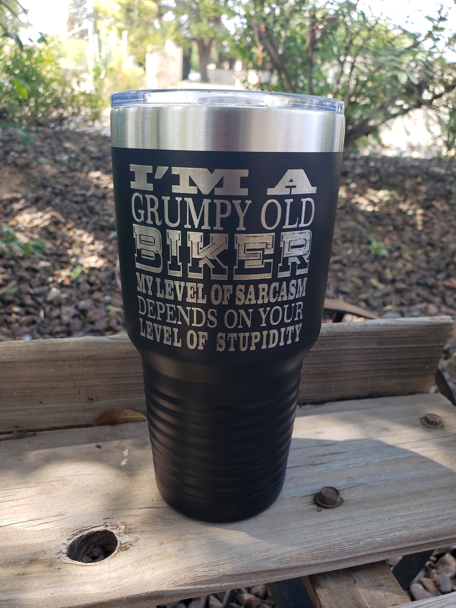 I'm A Grumpy Old Biker My Level of Sarcasm Depends on | Etsy