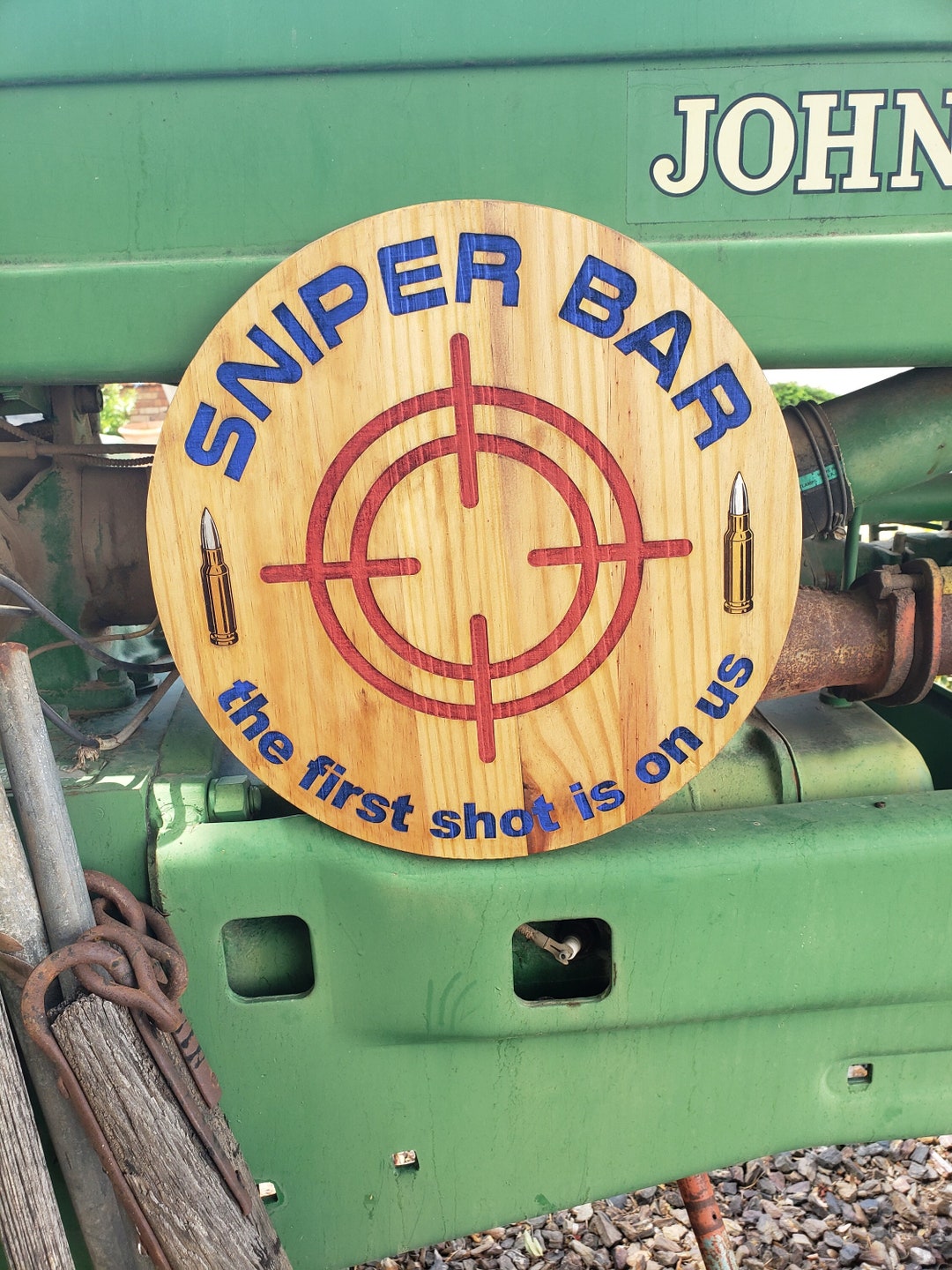 Sniper Bar Sign, the First Shot is on Us, Rustic Sign, Cabin, Lake ...