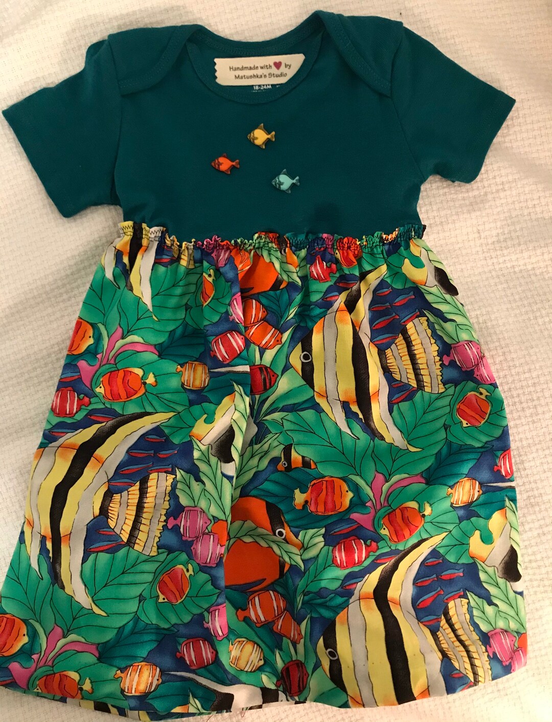 Tropical Fish Ocean Dress 18m-size 2, Adorable - Etsy UK