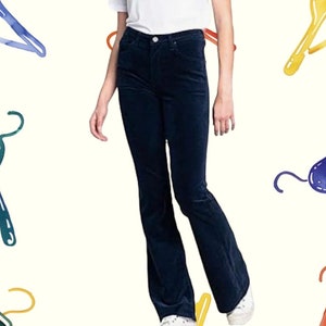 70s Style Midnight Blue 2 Piece - Etsy