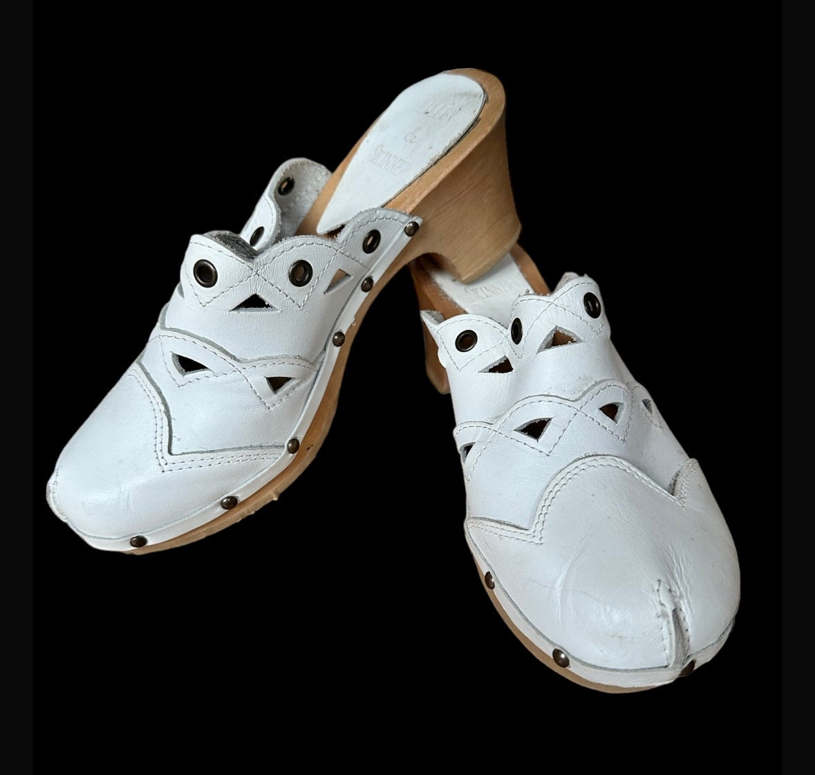 1970s Style White Clogs - Etsy