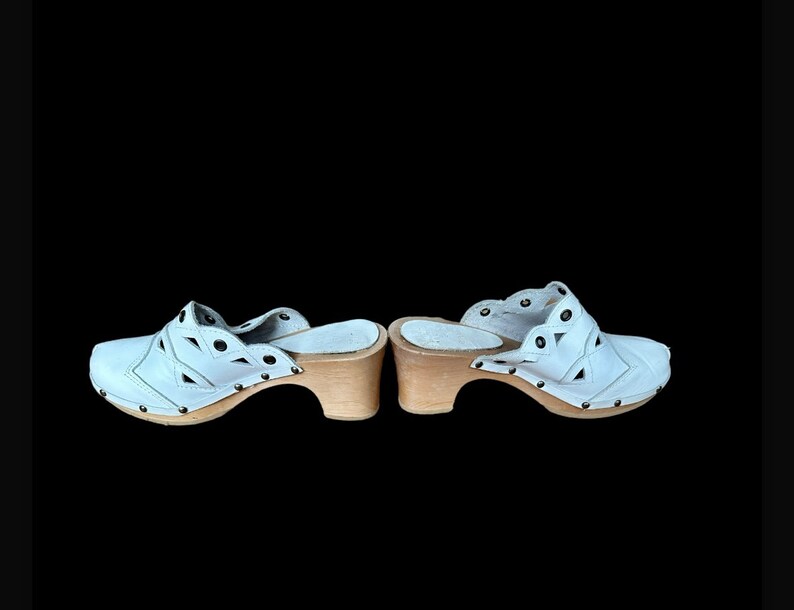 1970s Style White Clogs - Etsy