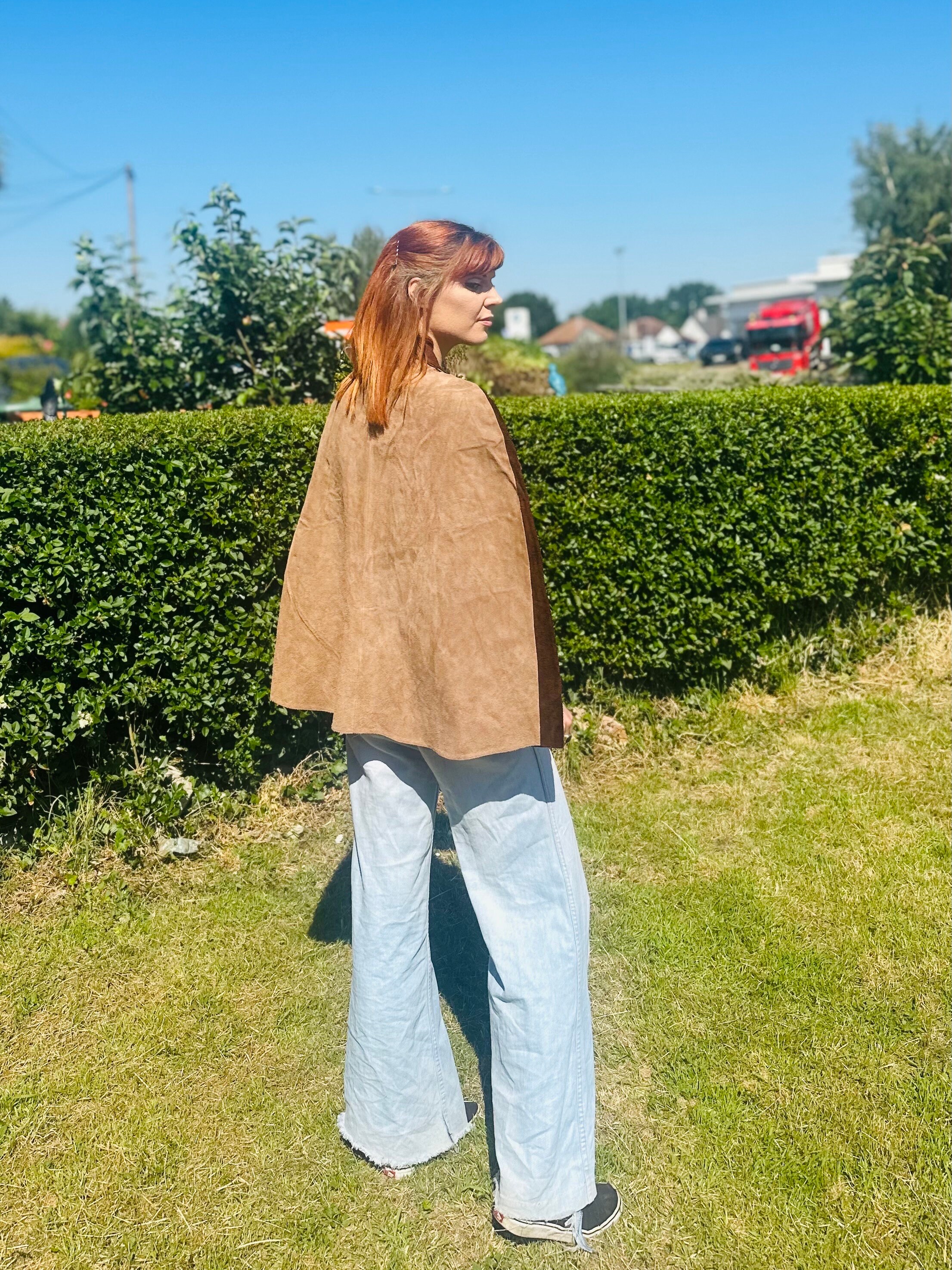 Original 70s Suede Cape - Etsy