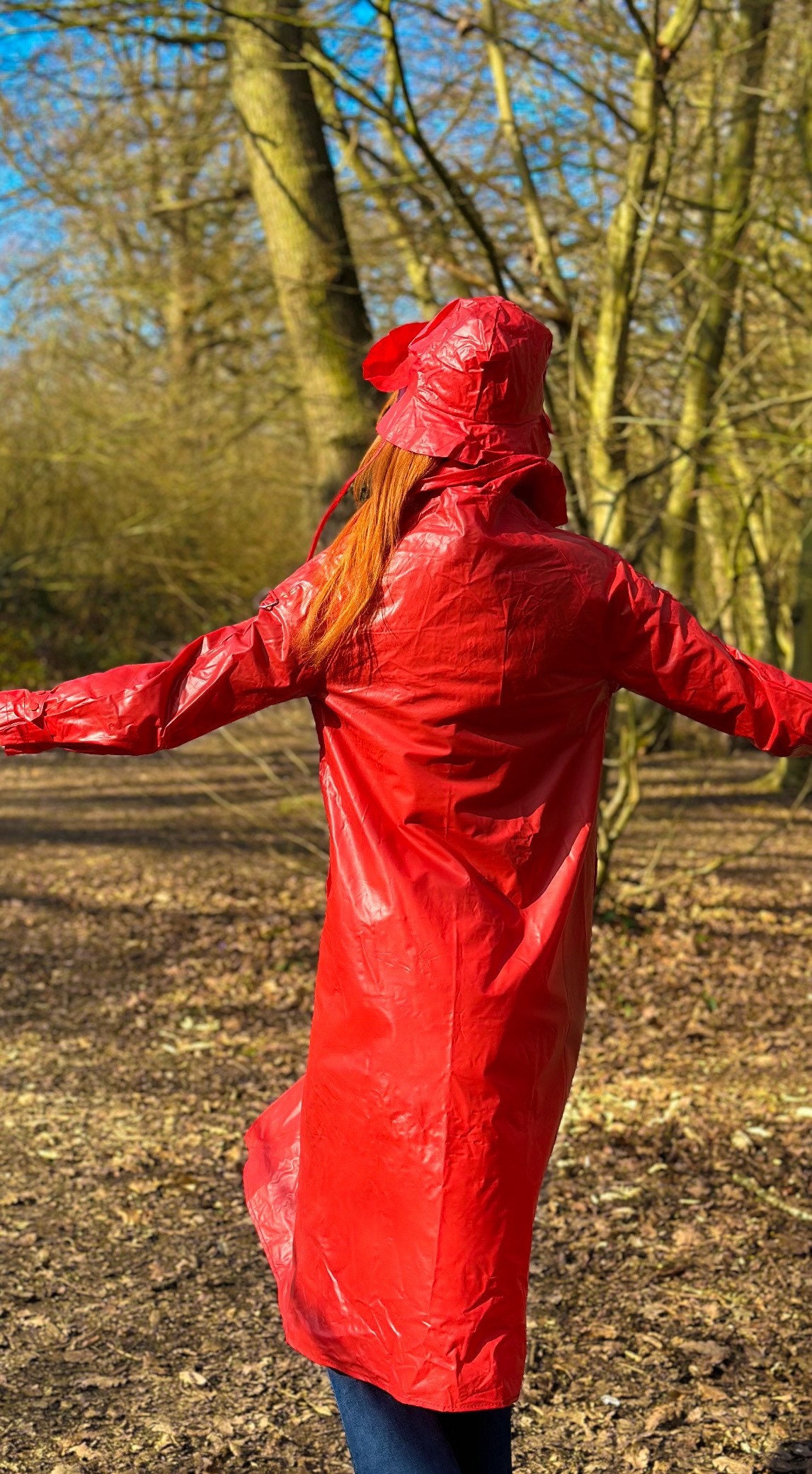 Original 1960s Red Raincoat With Matching Hat - Etsy