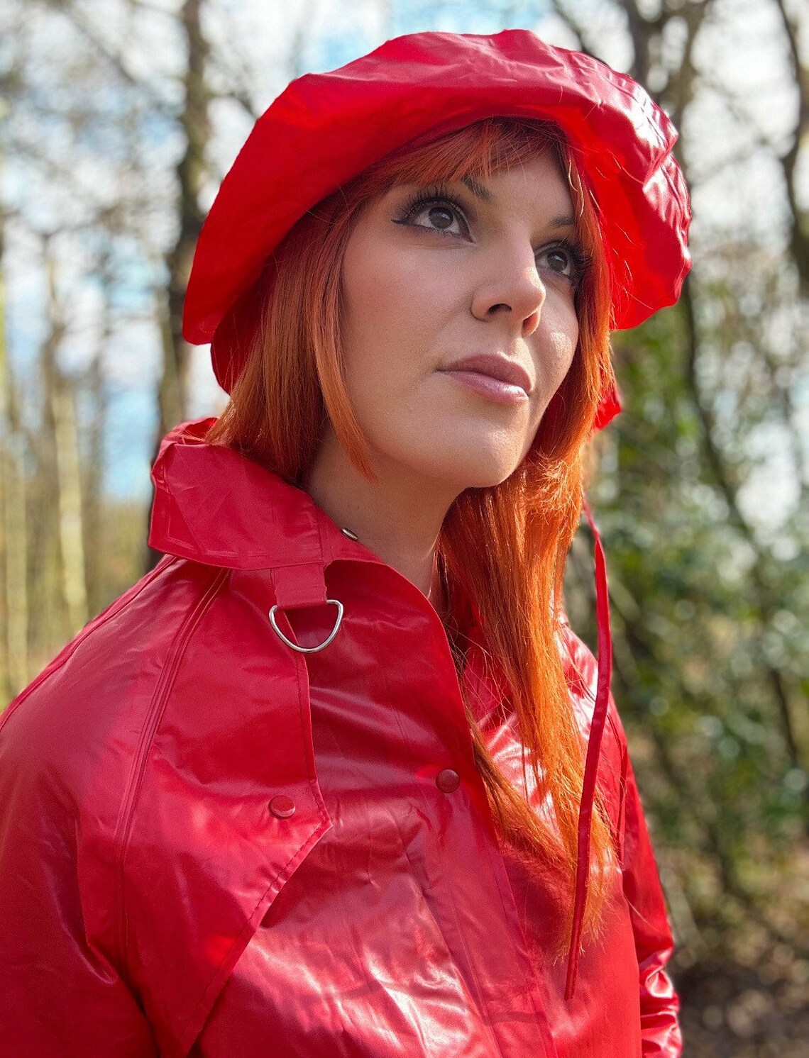 Original 1960s Red Raincoat With Matching Hat - Etsy
