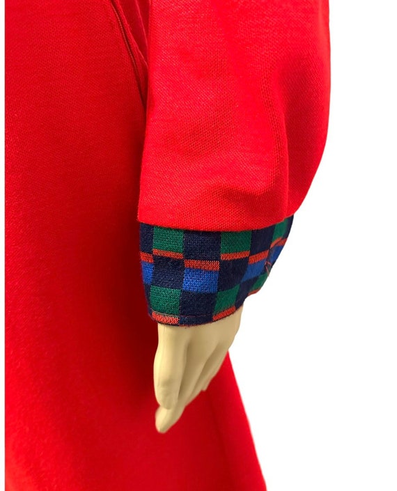 Original 70s red dagger collar dress - Gem