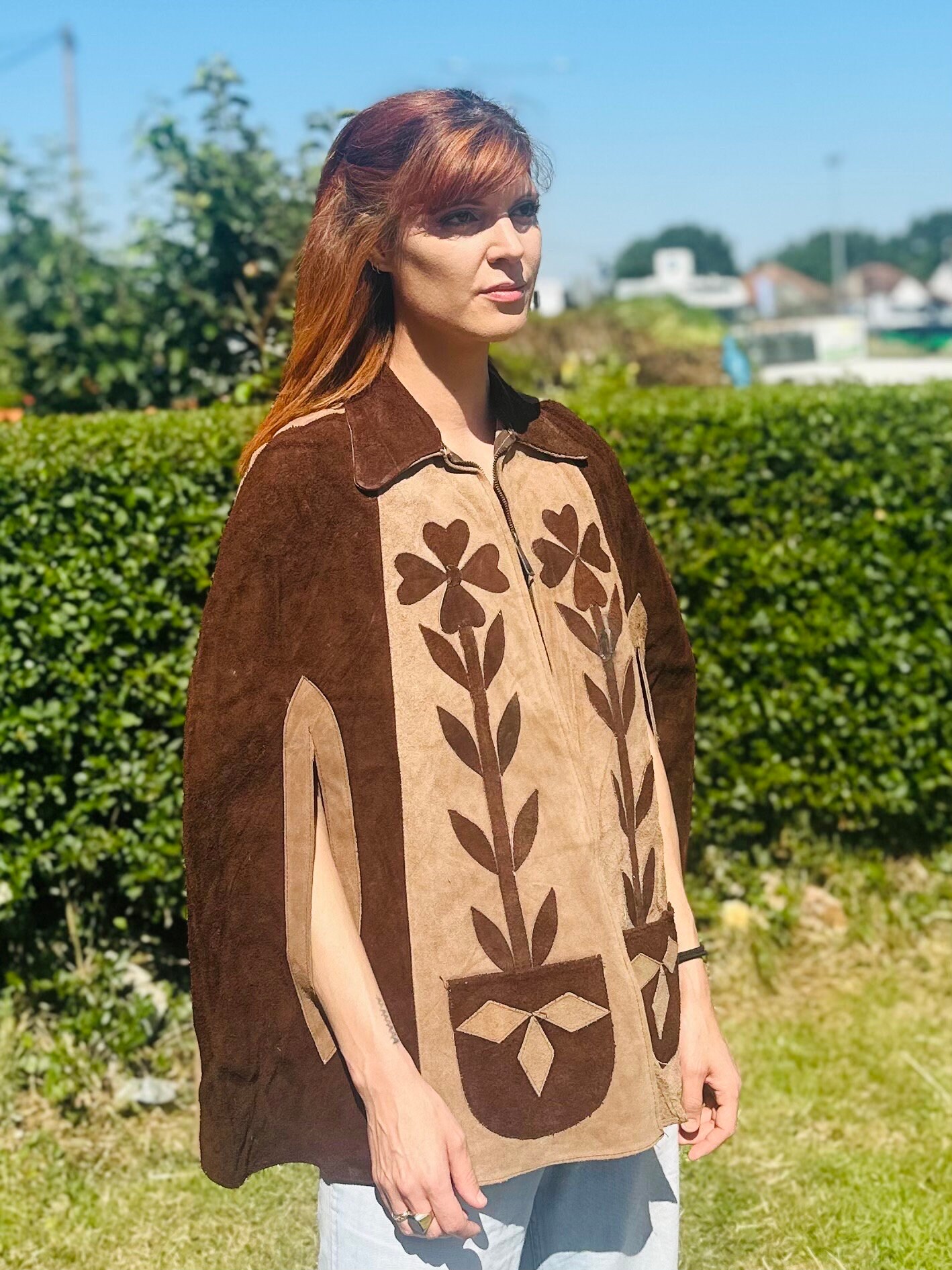 Original 70s Suede Cape - Etsy