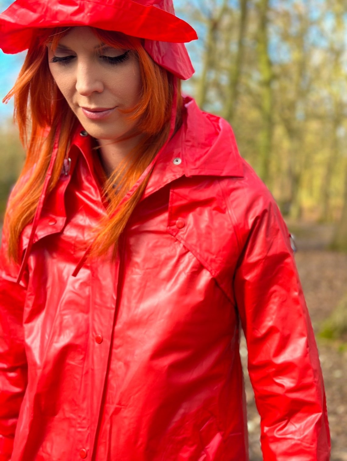 Original 1960s Red Raincoat With Matching Hat - Etsy UK