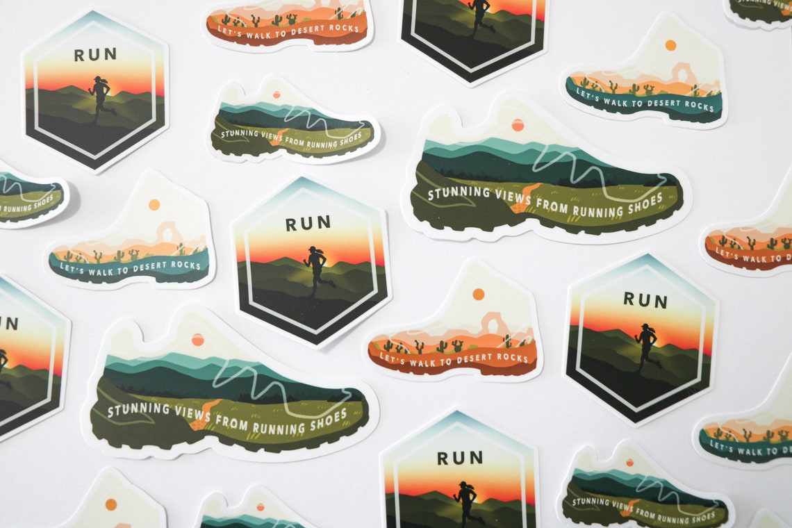 Running Sticker, Trail Running, Shoe Sticker, Mountain Sticker, Outdoor ...