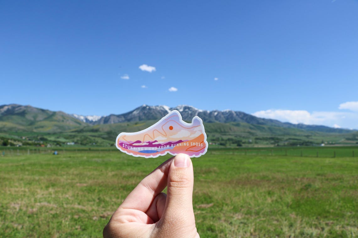 Running Sticker, Trail Running, Girls Who Run, Mountain Sticker ...