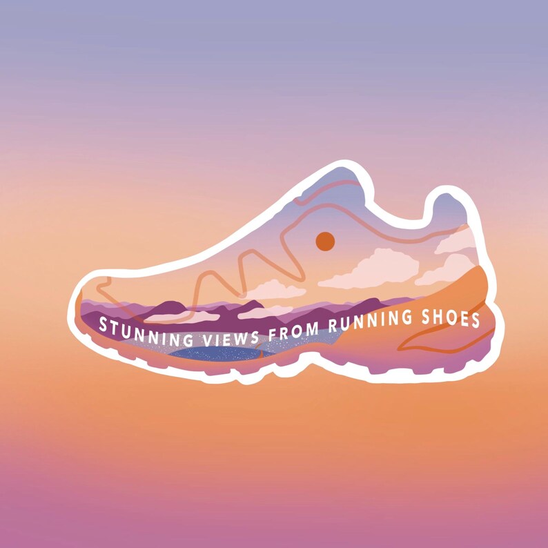 Running Sticker, Trail Running, Girls Who Run, Mountain Sticker ...