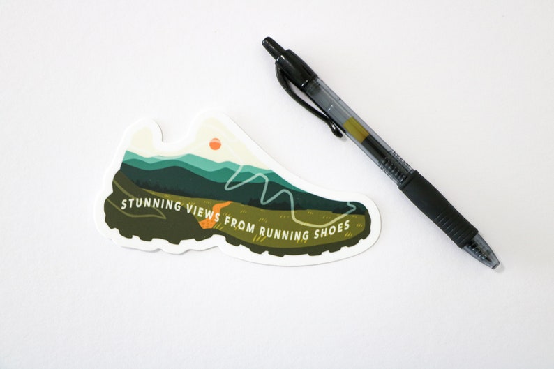 Running Sticker, Trail Running, Shoe Sticker, Mountain Sticker, Outdoor ...