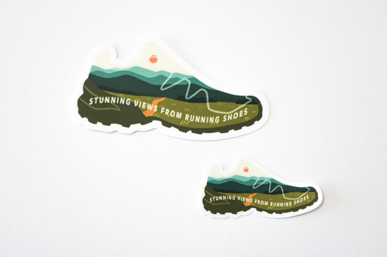 Running Sticker, Trail Running, Shoe Sticker, Mountain Sticker, Outdoor ...