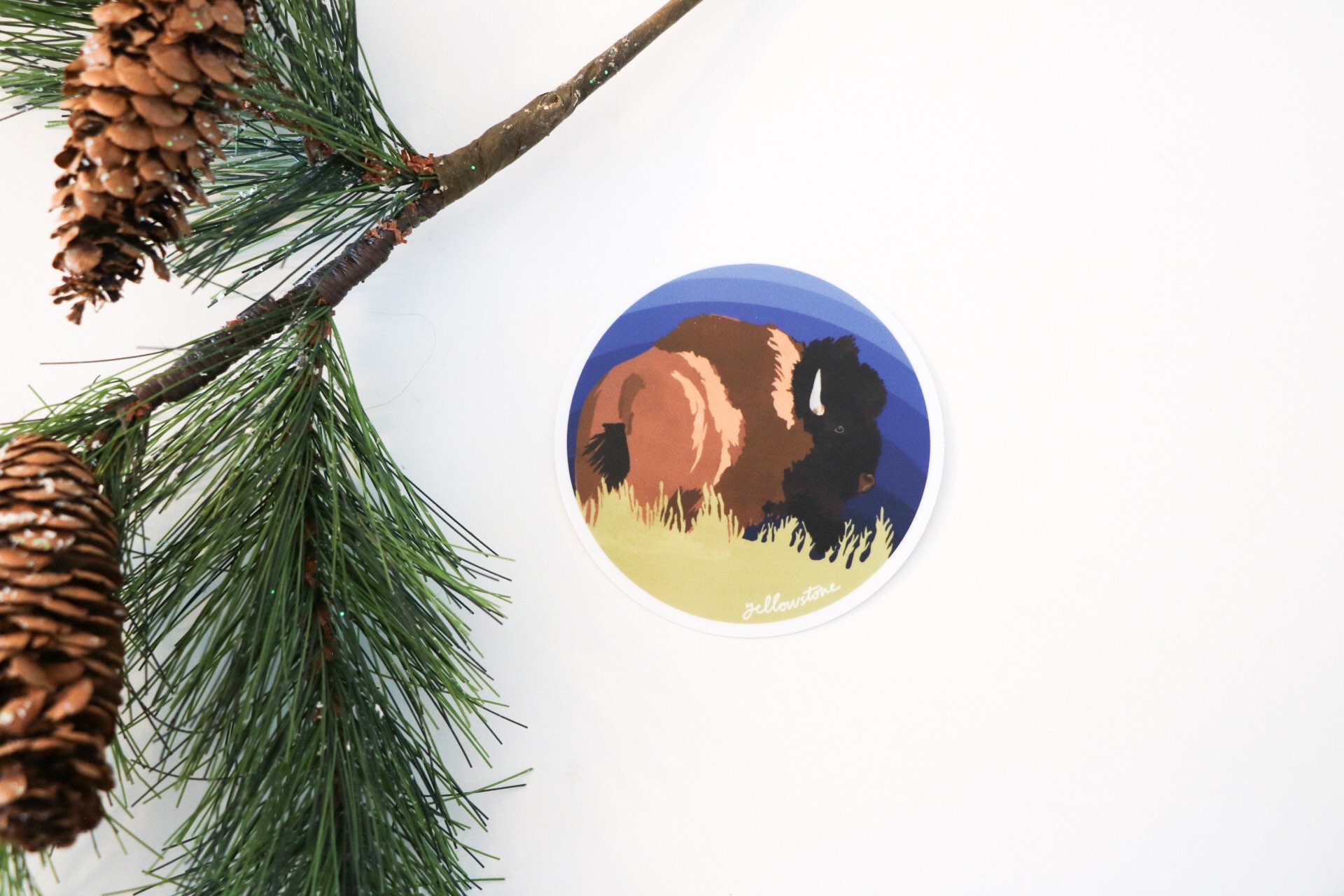 Bison Bison Sticker Circle Sticker Laptop Sticker Vinyl - Etsy UK