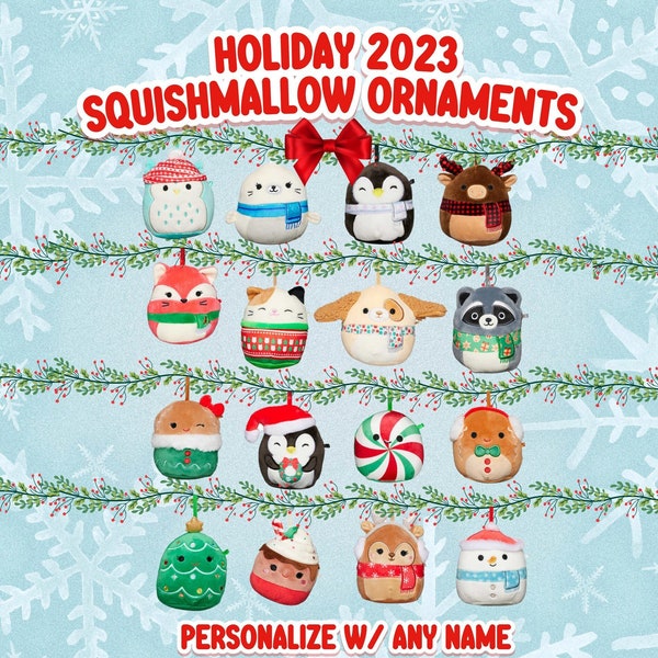 Personalized Squishmallow Christmas Ornaments - Etsy