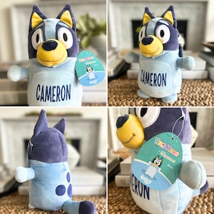 Personalized Bluey Squishmallows Hugmees Custom Name Plush, Stuffed ...
