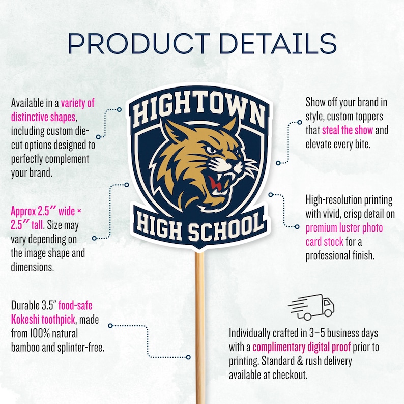 Custom Logo & Graphic Cupcake Toppers – Branded Decor for Corporate ...