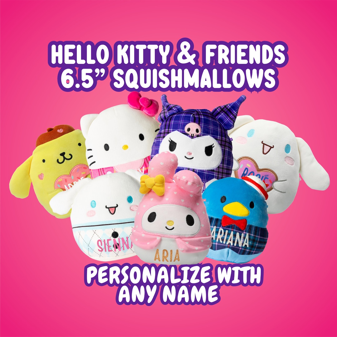 Personalized Hello Kitty & Friends Squishmallows 6.5 Inch Custom Name ...