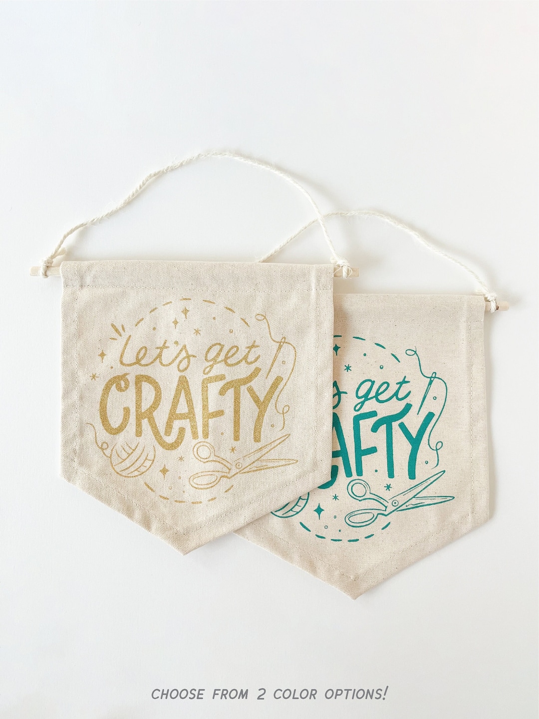 Canvas Banner With Quote - "let's Get Crafty" - Etsy