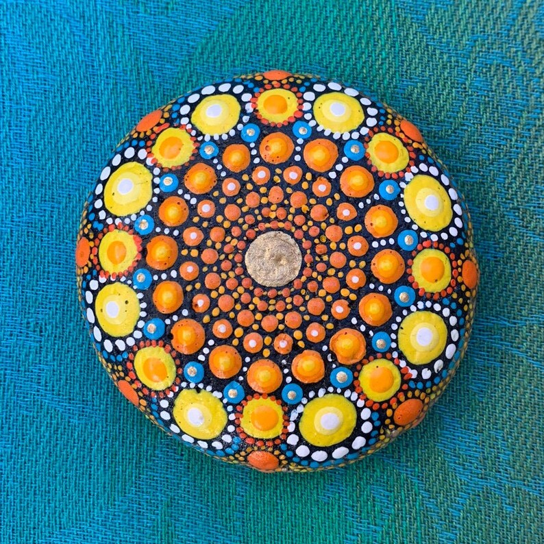 Mandala Stone - Hand Painted - Etsy