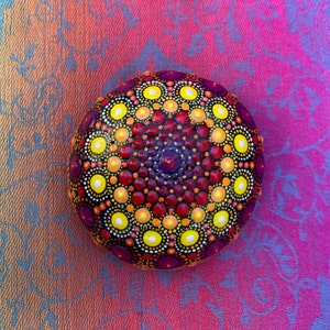 Mandala Stone - Hand Painted - Etsy
