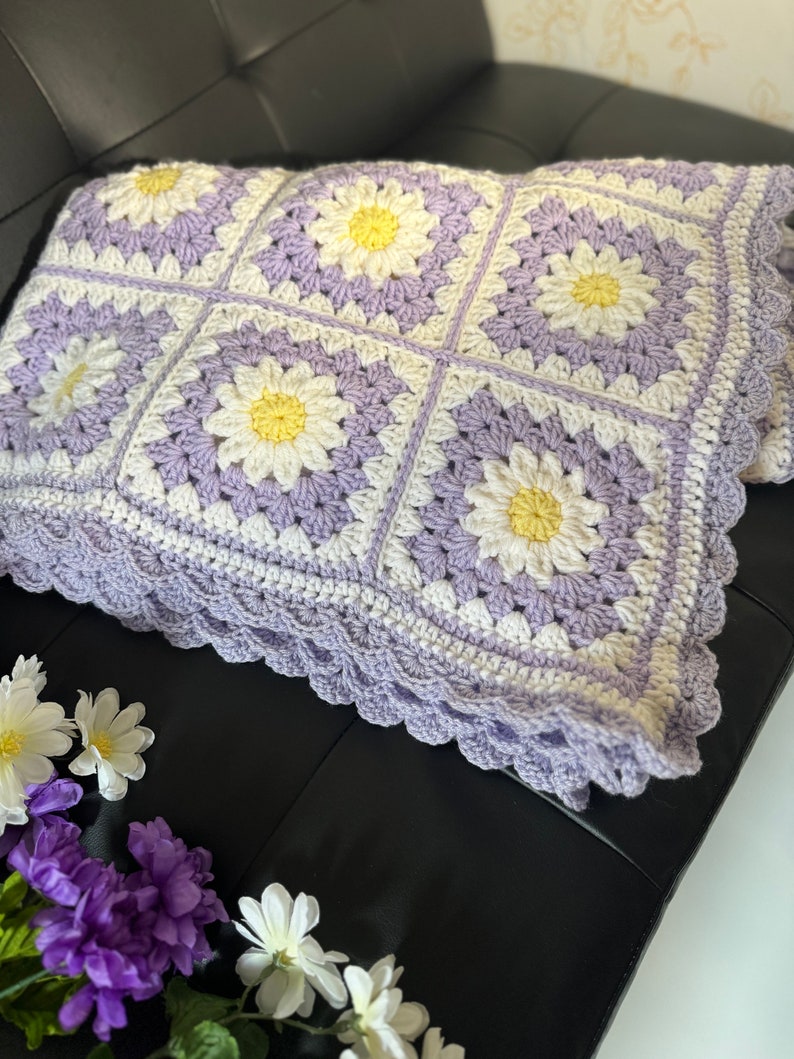 Daisy Crochet Blanket - Etsy