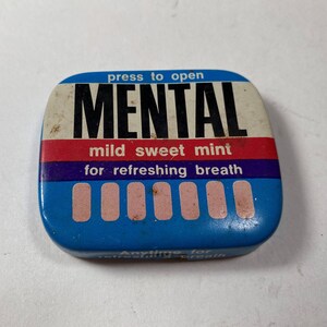 Vintage MENTAL Mild Sweet Mint Tin Lithographed Empty Box - Etsy