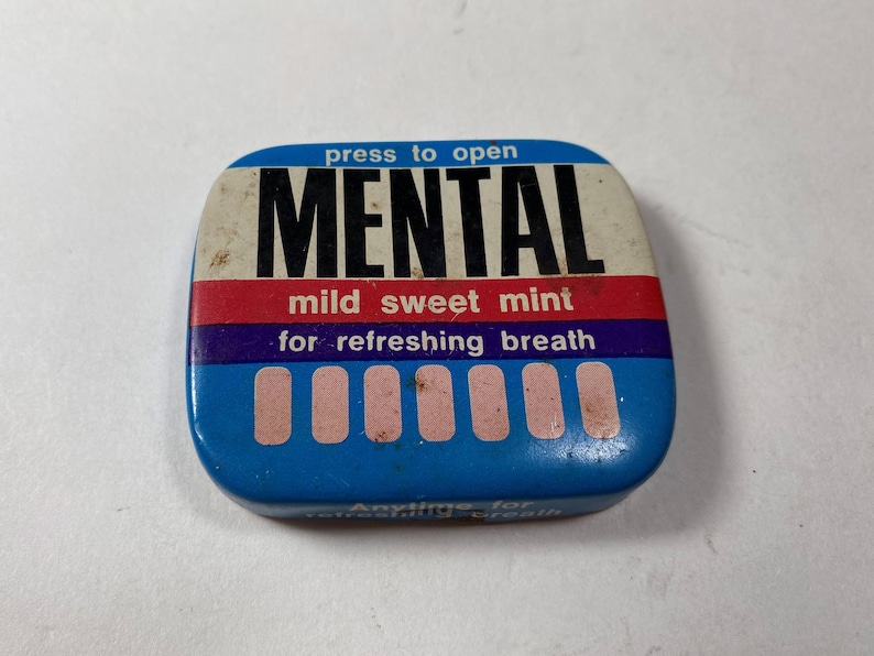 Vintage MENTAL Mild Sweet Mint Tin Lithographed Empty Box - Etsy