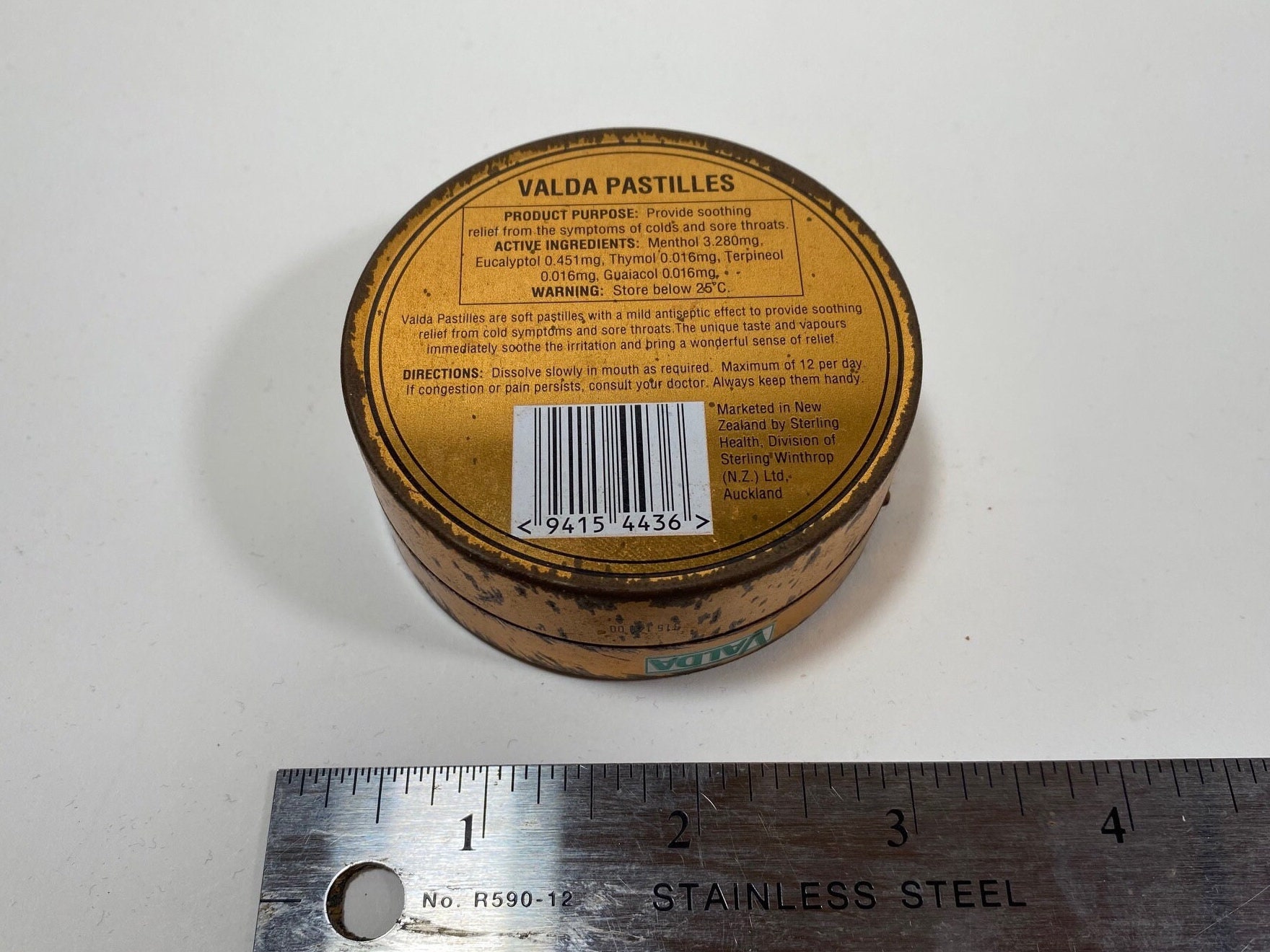Vintage VALDA Pastilles French Menthol / Eucalyptus Candy in Tin Litho ...