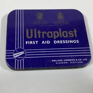 Vintage Tin Lithograph Box ULTRAPLAST First Aid Dressings - Etsy
